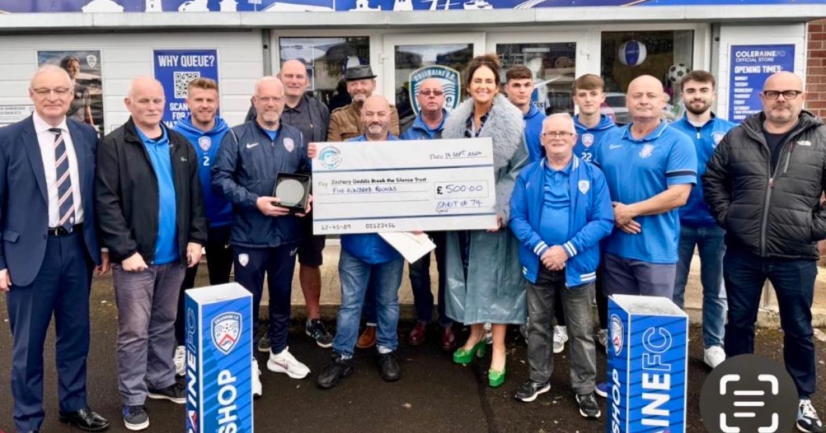 Spirit of ‘74 club presents cheque - Alpha Newspaper Group