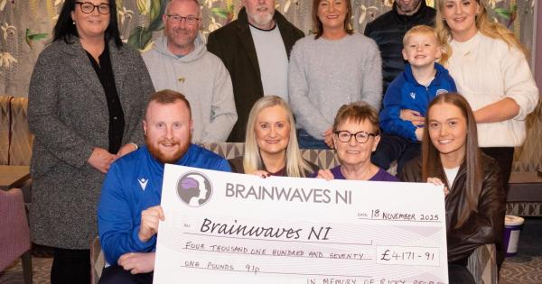 Over £5,000 raised for Brainwaves NI in memory of Ricky - Alpha Newspaper Group