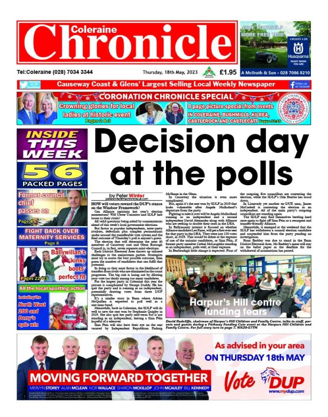 Coleraine Chronicle in the shops now! - Alpha Newspaper Group