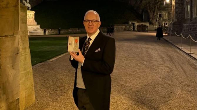 Mark presented with his MBE - Photo 1 of 1 - Alpha Newspaper Group